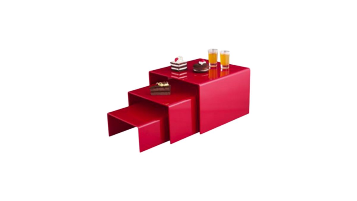 ACRYLIC BUFFET DISPLAY STAND (RED) – Cater-Care