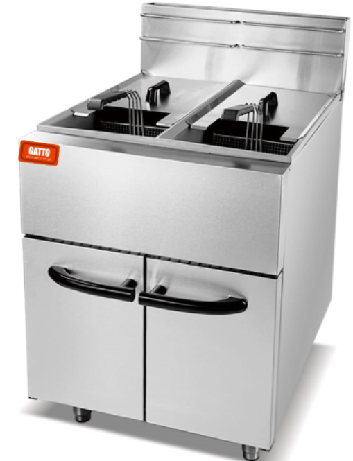 GATTO 2x20Lt High Speed Gas Floor Standing Fryer (Incl. 2 Baskets ...