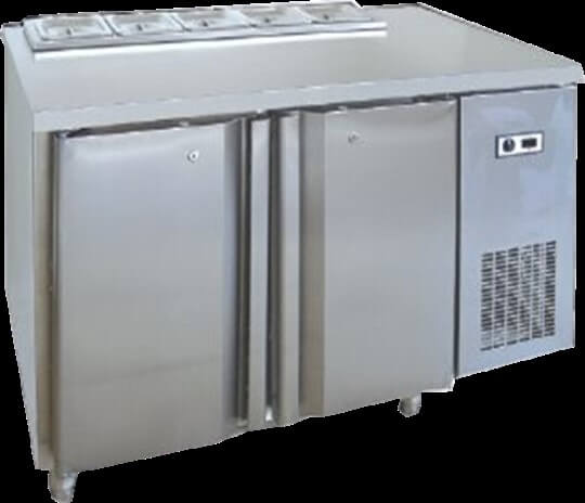 PACIFIC 2 Door Pizza Top Underbar Refrigerator (Excl. Inserts) - 1360m ...