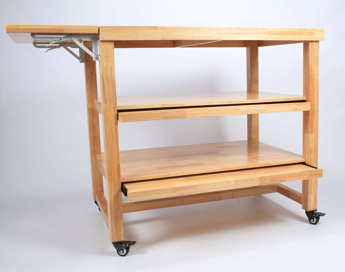 MOBILE WOODEN BUFFET DISPLAY TROLLEY 3 TIER – Cater-Care